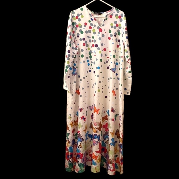 Zanzea | Dresses | Zanzea Collection Plus Size Tunic Maxi Dress Polka ...